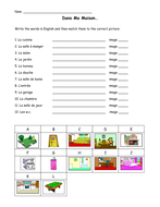 Dans Ma Maison - WORKSHEET | Teaching Resources