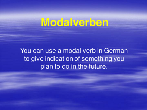 Modalverben | Teaching Resources