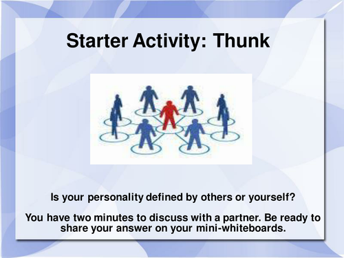 Thunk-Who is in charge of forming your personality | Teaching Resources