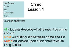 Crime and Sin PowerPoint | Teaching Resources