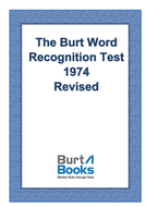 BURT WORD RECOGNITION TEST by coreenburt | Teaching Resources