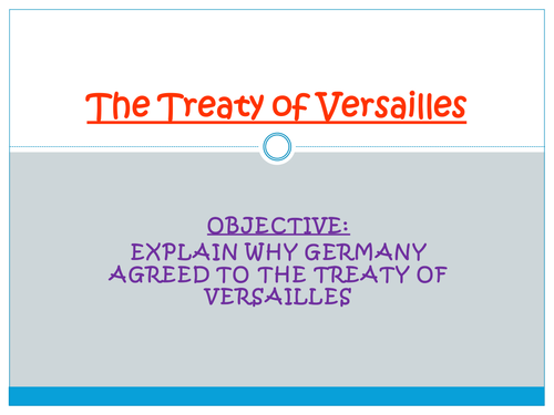 The Treaty of Versailles | Teaching Resources