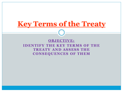 Key Terms of the Treaty of Versailles by eskimomelon | Teaching Resources