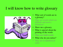 Understanding a glossary | Teaching Resources