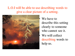 Writing a setting. The storm | Teaching Resources