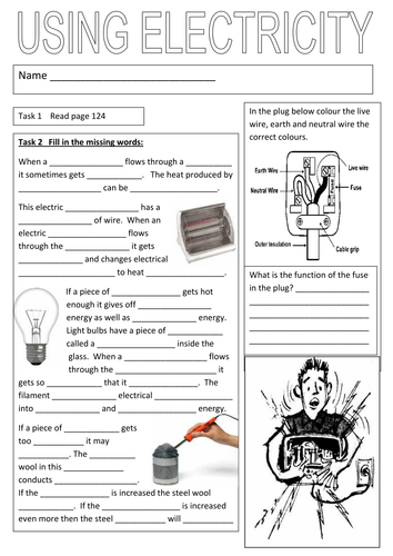 YEAR 7 ELECTRICITY COVER | Teaching Resources