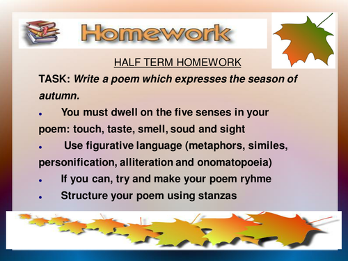 Writing an Autumn poem | Teaching Resources
