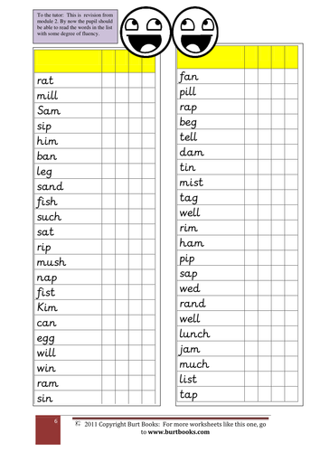 PHONICS cvc word lists | Teaching Resources