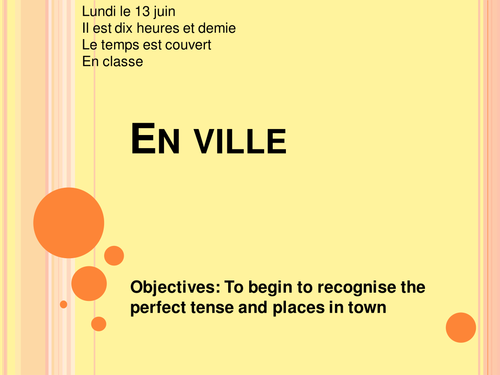 En ville | Teaching Resources