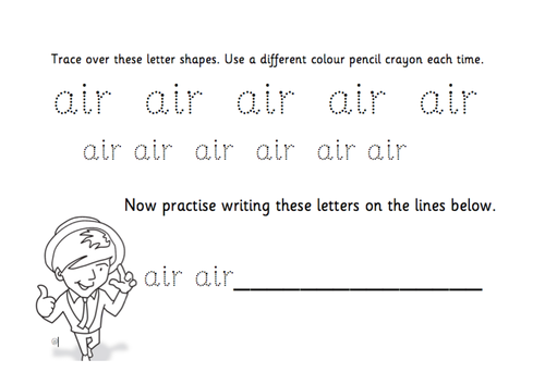 TES Phonics Does Handwriting - air | Teaching Resources