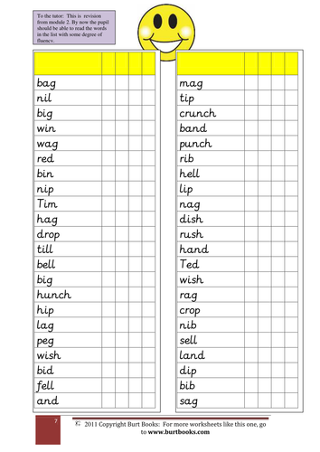 PHONICS Mixed words list for assessment | Teaching Resources