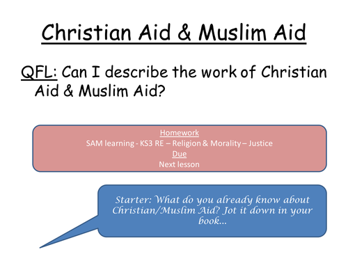 Christian Aid & Muslim Aid | Teaching Resources