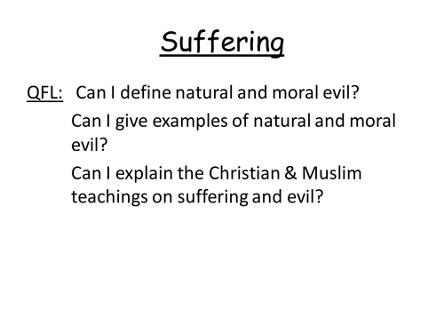 Moral and natural evil | Teaching Resources
