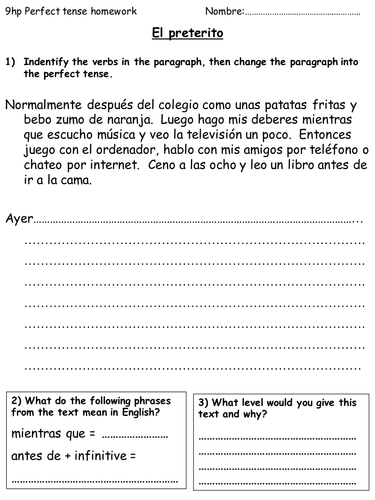 El preterito | Teaching Resources