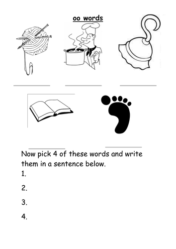 Short oo words worksheet | Teaching Resources