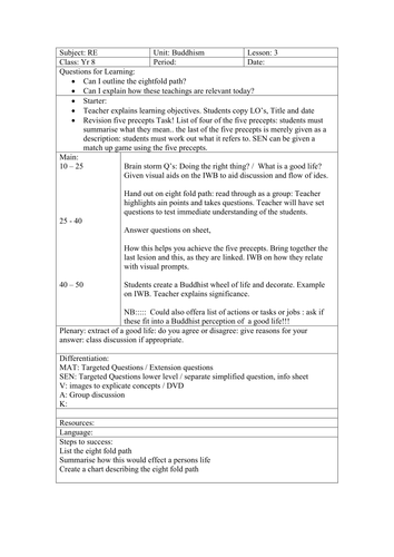 Buddhism lesson plans | Teaching Resources