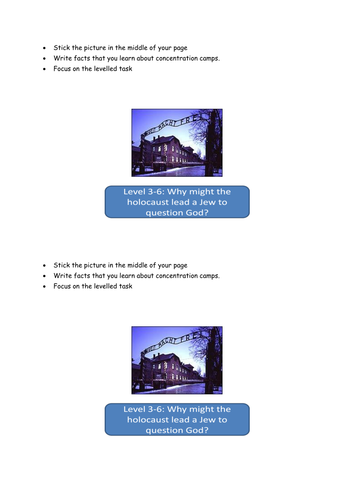 Auschwitz sheet | Teaching Resources