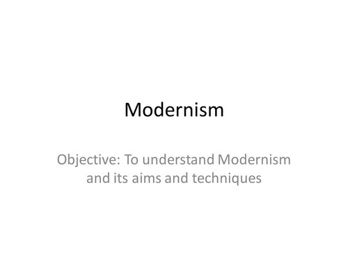 Introduction to Modernism | Teaching Resources