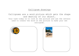 Poetry - calligrams and shape poem resources | Teaching Resources