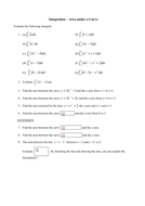 Integration Worksheet | Teaching Resources