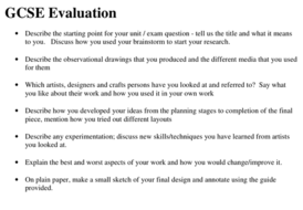 GCSE Evaluation | Teaching Resources