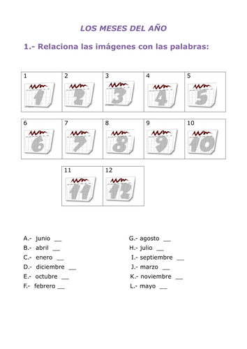 Los meses | Teaching Resources