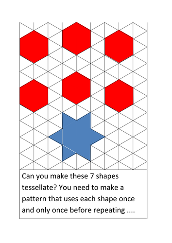 KS2 and KS3 Maths Activity: Tesselation Puzzles | Teaching Resources