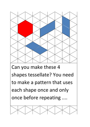 KS2 and KS3 Maths Activity: Tesselation Puzzles | Teaching Resources
