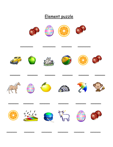 Element puzzles | Teaching Resources