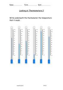 Thermometer Worksheets - Resources - TES