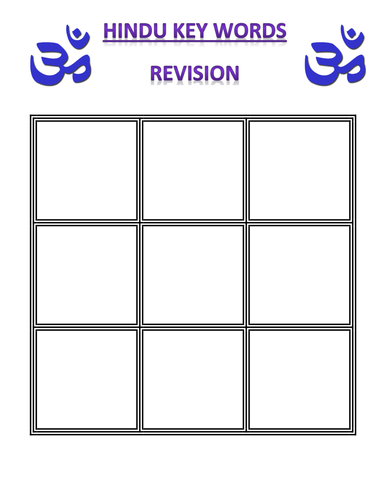 Revision activity based on Hindu key words | Teaching Resources