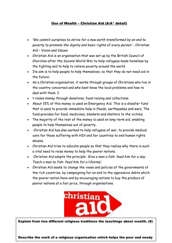 Christian Aid - A/A* standard | Teaching Resources