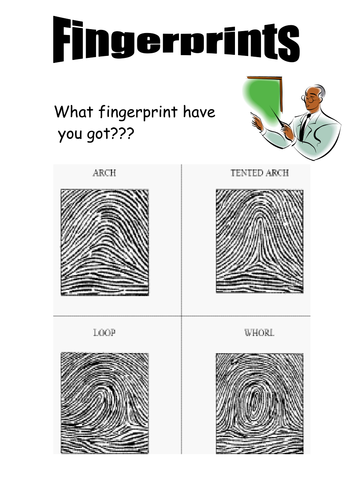 forensics fingerprint cards | Teaching Resources
