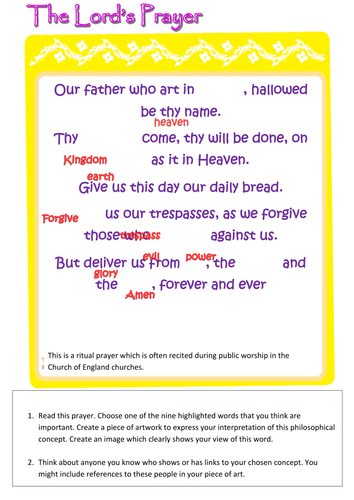 The Lord's Prayer | Teaching Resources