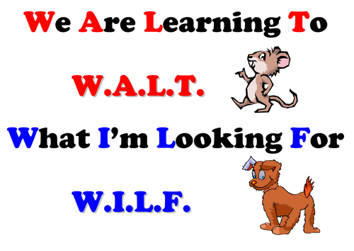 WALT WILF TIB cards | Teaching Resources