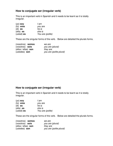 Present tense with irregulars | Teaching Resources