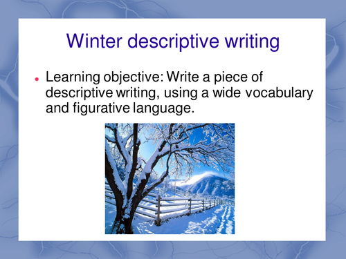 Winter Words - Descriptive writing | Teaching Resources