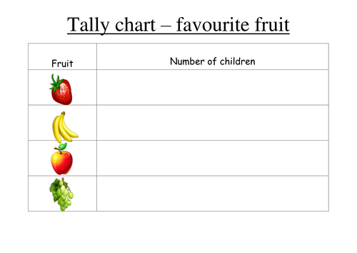 Making tally charts - favourite fruit | Teaching Resources