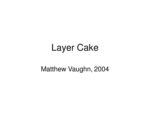 Layer Cake | Teaching Resources
