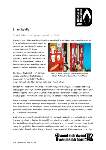 HMD 2012 - Welsh Case Study - Brian Steidle | Teaching Resources