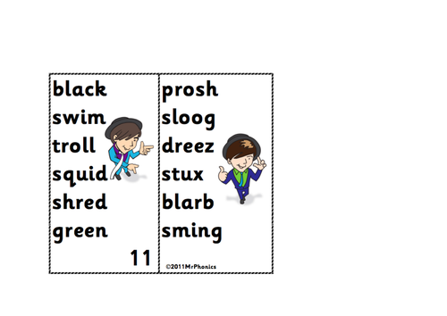 Phase 4 Phonics Screening Flash Card 1 | Teaching Resources
