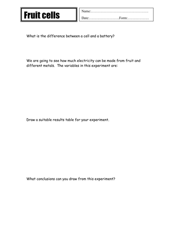 Year 7 science induction lesson | Teaching Resources