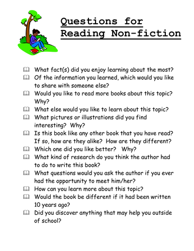 Questions for Non Fiction | Teaching Resources