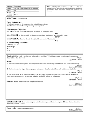 controlling infectious disease lesson plans | Teaching Resources