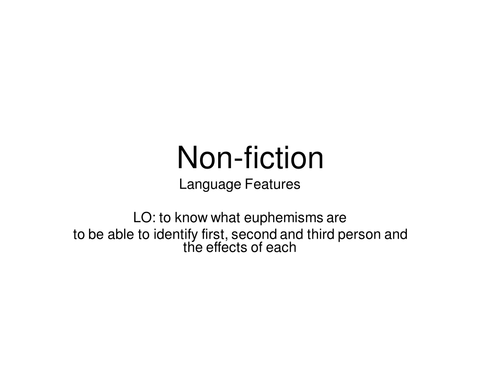 Euphemisms - non fiction prep | Teaching Resources