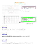 A level Maths C1: Circles resources - worksheets | Teaching Resources