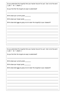 Target setting sheet for students | Teaching Resources