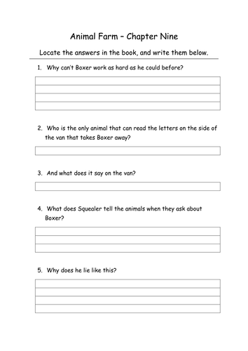 Animal Farm - Reading Activities for low abilities | Teaching Resources