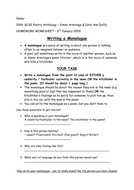 Writing a Dramatic Monologue sheet | Teaching Resources