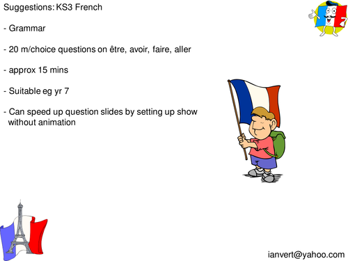 French verbs quiz 1 | Teaching Resources